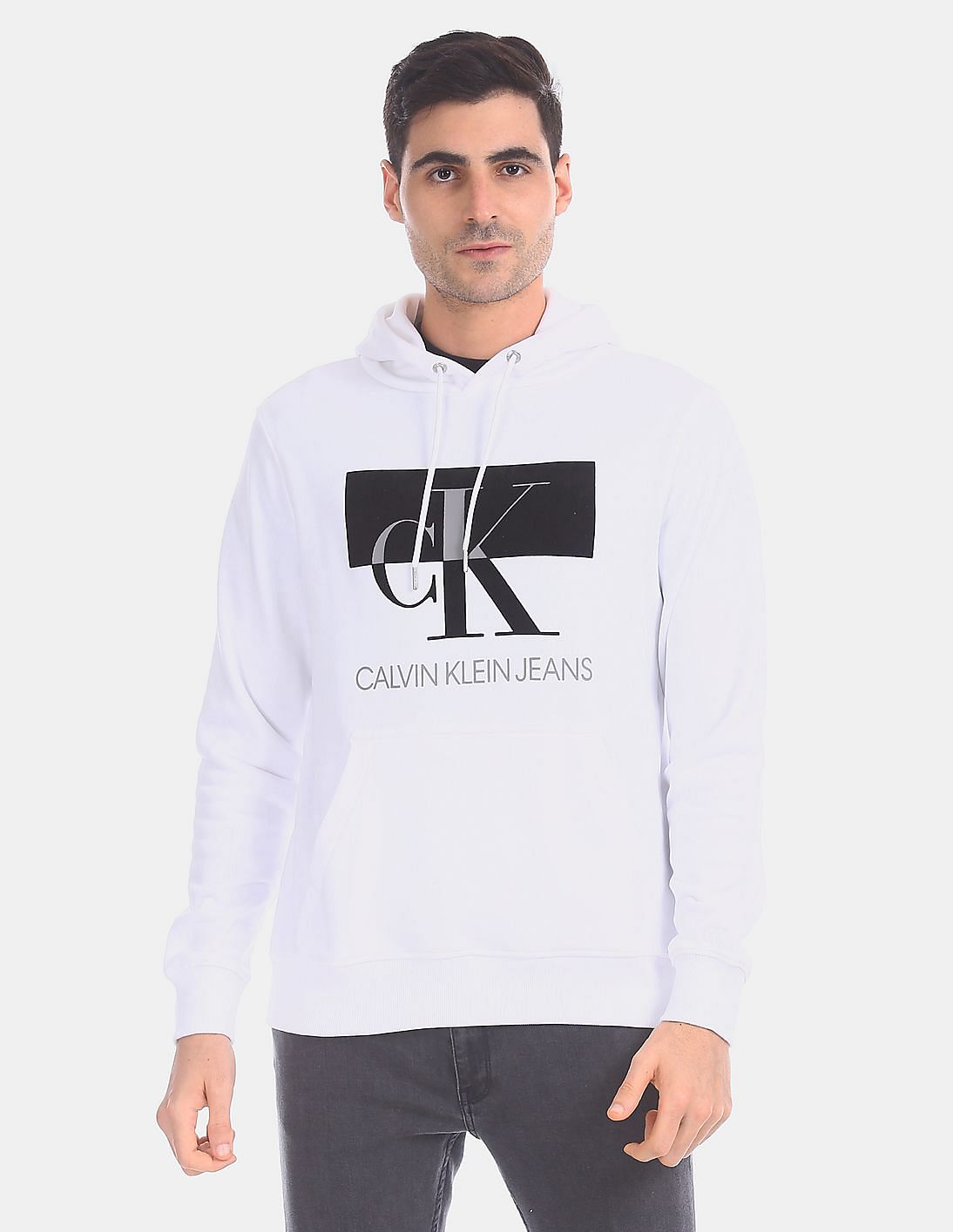 Calvin klein flock logo sweatshirt store