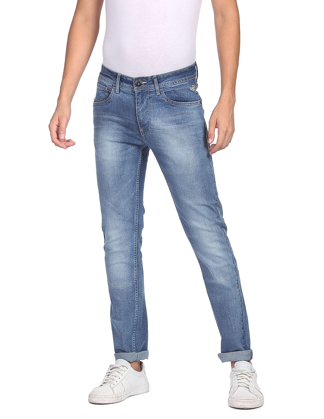 Buy Flying Machine Michael Slim Tapered Fit Stone Wash Jeans - NNNOW.com